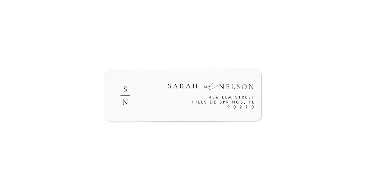 Simple Elegant Wedding Invitation Return Address Label | Zazzle