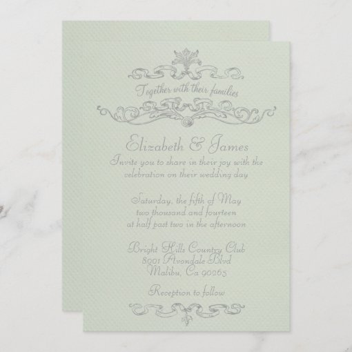 Simple Elegant Wedding Invitations | Zazzle