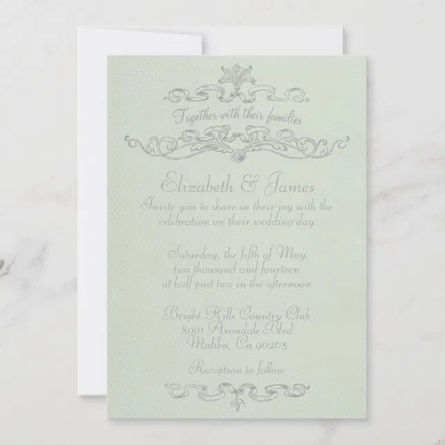 Simple Elegant Wedding Invitations | Zazzle