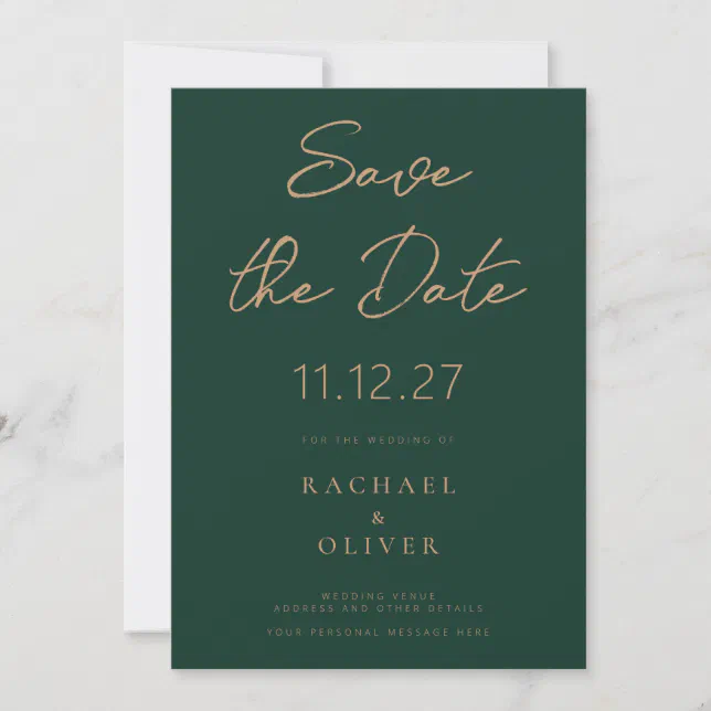 Simple Elegant Wedding Non-Photo Save The Date | Zazzle