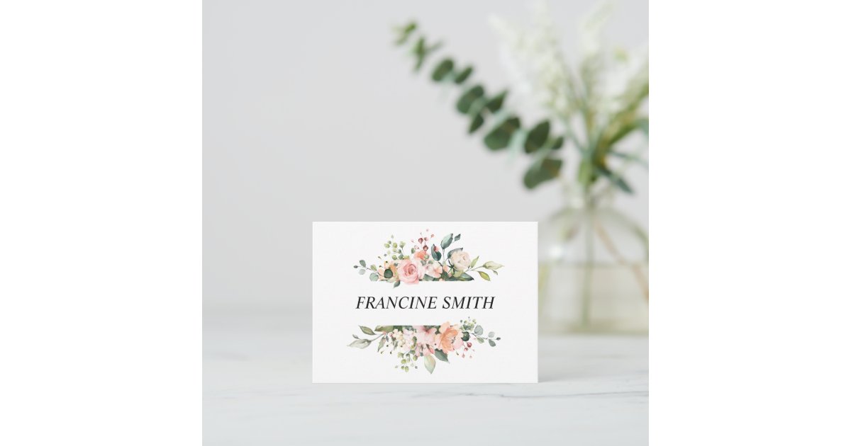 Simple Elegant Wedding Place Cards | Zazzle