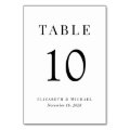 Simple Elegant Wedding Reception Table Number | Zazzle