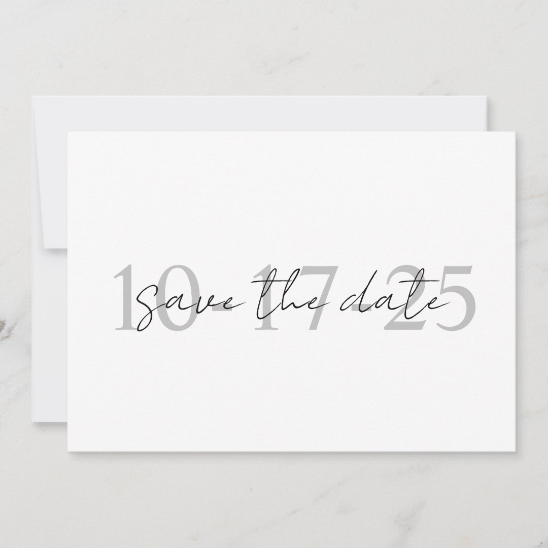 Simple Elegant Wedding Save the Date Invitation | Zazzle