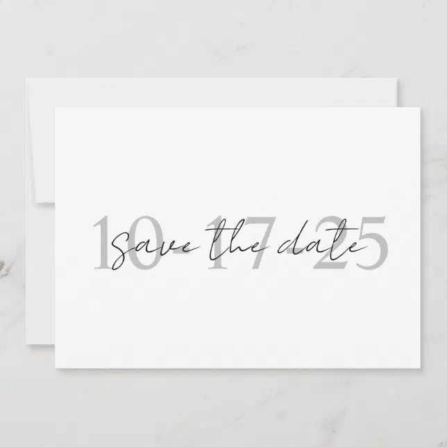 Simple Elegant Wedding Save the Date Invitation | Zazzle