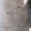 Simple elegant wedding typography names date floor decals | Zazzle