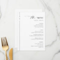 Simple Elegant Wedding Wedding Food Menu | Zazzle