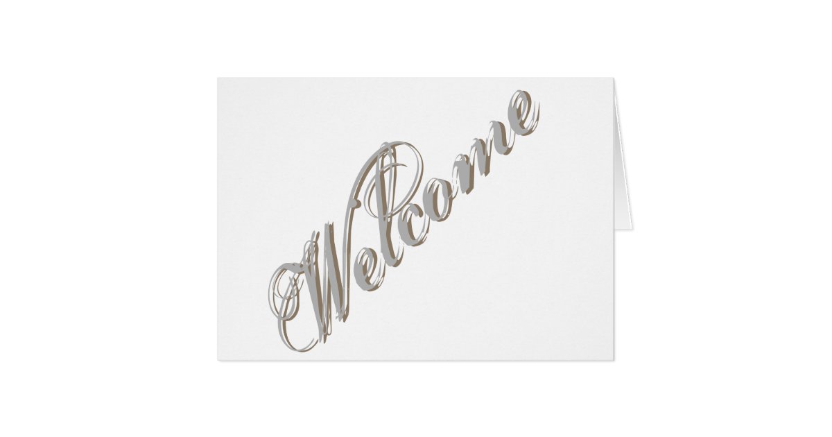 Simple Elegant Welcome Card | Zazzle