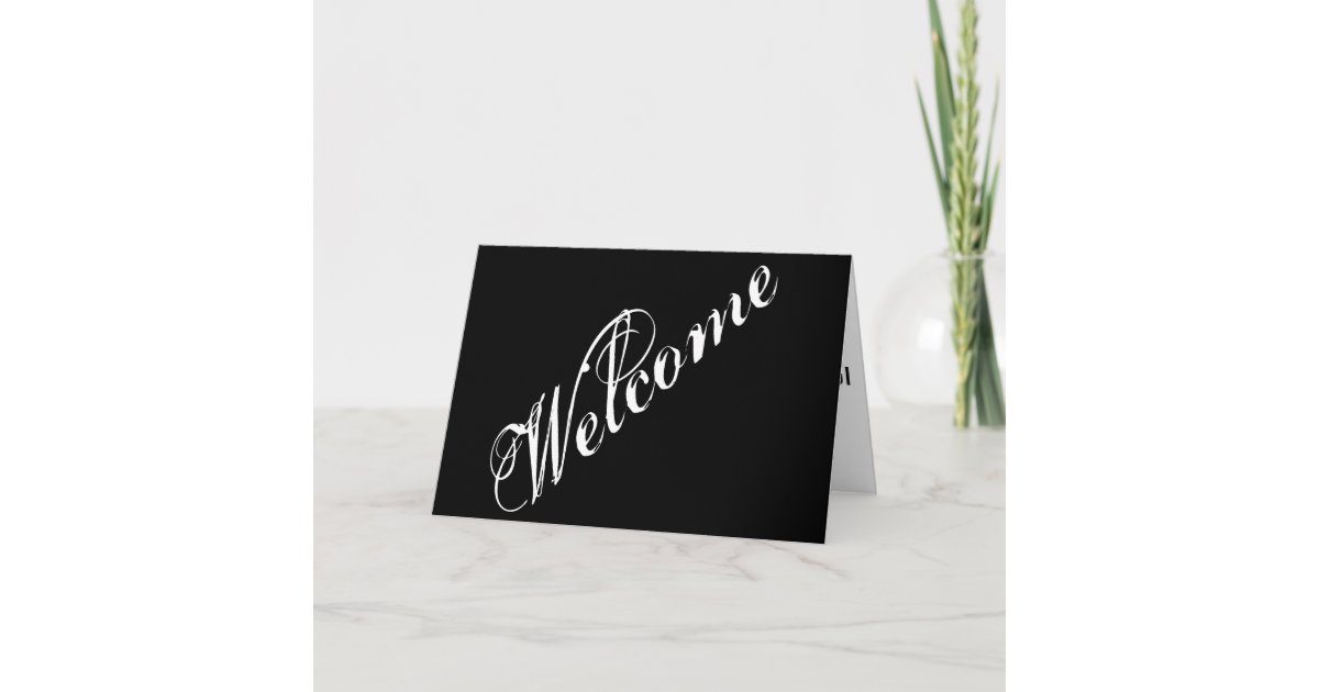 Simple Elegant Welcome Card | Zazzle
