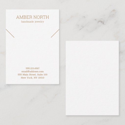 Simple Elegant White Bracelet Necklace Business Card | Zazzle