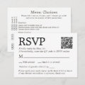 Simple Elegant White RSVP Card With Menu Choices | Zazzle