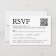 Simple Elegant White RSVP Card With Menu Choices | Zazzle