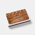 Simple Elegant Wood Rustic Wedding Matchboxes | Zazzle