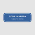 Simple Employee Blue Name Tag | Zazzle