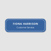 Simple Employee Blue Name Tag | Zazzle