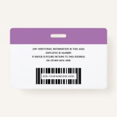 Simple Employee Logo Photo Barcode ID Badge | Zazzle