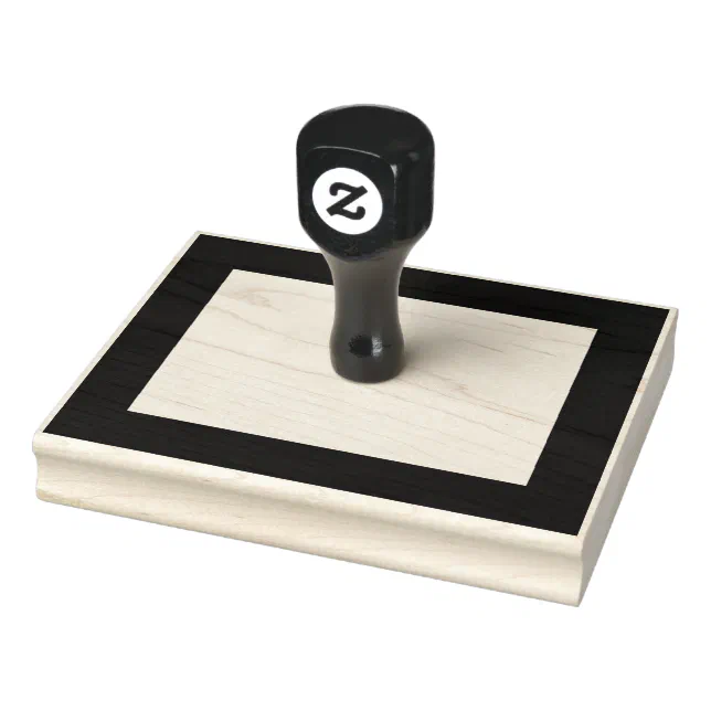 Simple Empty Rectangle Super Thick Border Rubber Stamp | Zazzle
