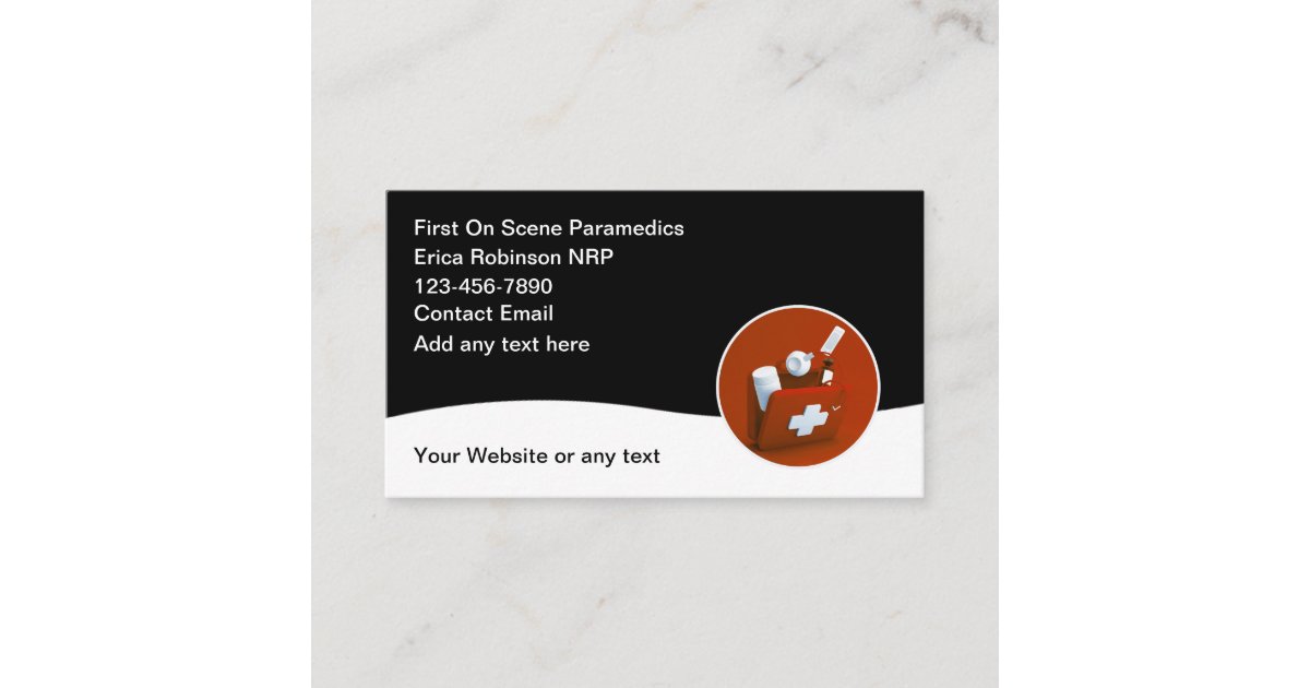 Simple EMS Paramedics Medical Business Cards | Zazzle