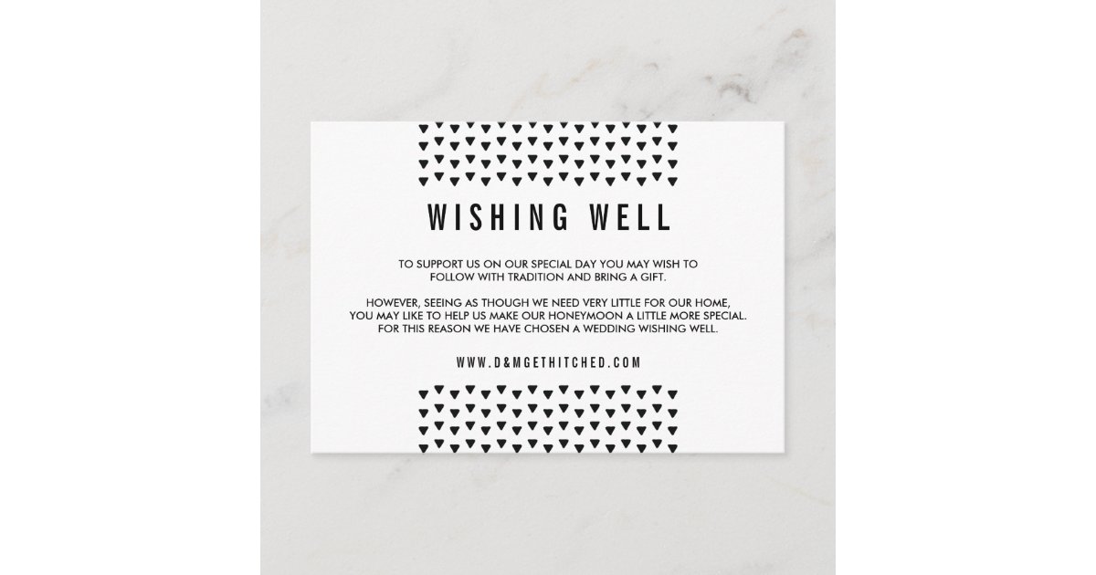 SIMPLE ENCLOSURE modern triangle pattern black Card | Zazzle