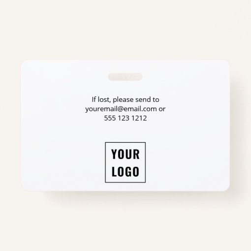 Simple Essential Medical Photo ID Badge | Zazzle
