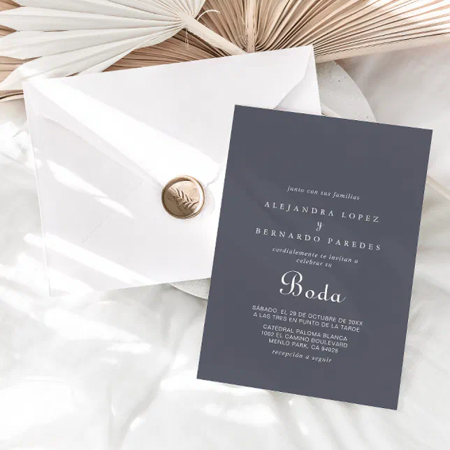 Simple Evening Boho Boda Wedding Invitation | Zazzle