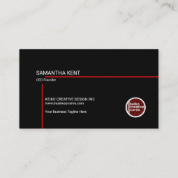 Simple Exquisite Black Founder CEO Business Card | Zazzle