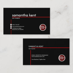 Simple Exquisite Black Founder CEO Business Card | Zazzle