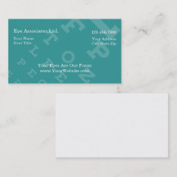 Simple Eye Doctor Business Cards | Zazzle