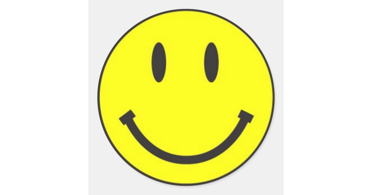 Simple Face! Classic Round Sticker | Zazzle