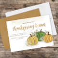 Simple Fall Autumn Foliage Pumpkin Thanksgiving Invitation | Zazzle