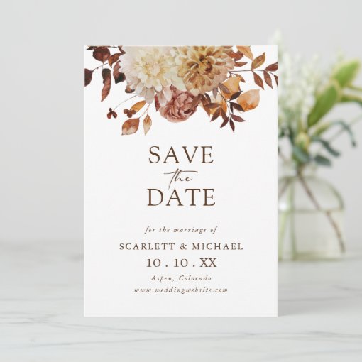 Simple Fall Save The Date | Zazzle