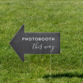 Simple Faux Chalkboard Arrow Photobooth Sign | Zazzle