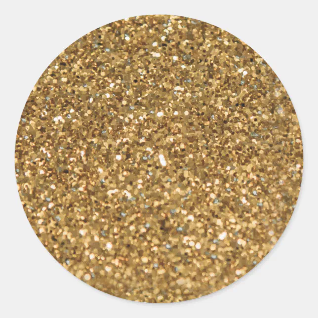 Simple Faux Gold. Classic Round Sticker | Zazzle