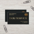 Simple Faux Gold Taxi Service Slogan Cab Service Business Card | Zazzle