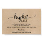 Simple Faux Kraft Calligraphy Bucket List Sign | Zazzle