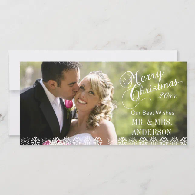 SIMPLE FIRST CHRISTMAS HOLIDAY PHOTO CARDS | Zazzle