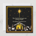 Simple First Christmas Simple Manger Inspirivity Holiday Card | Zazzle