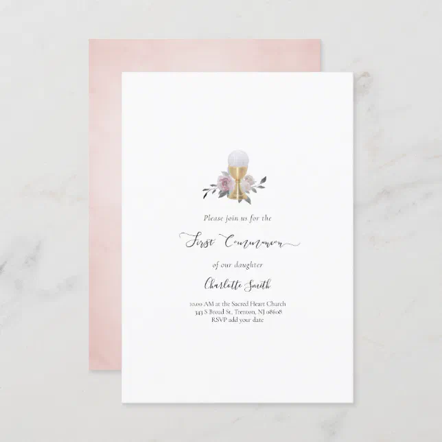 simple first communion invitation | Zazzle
