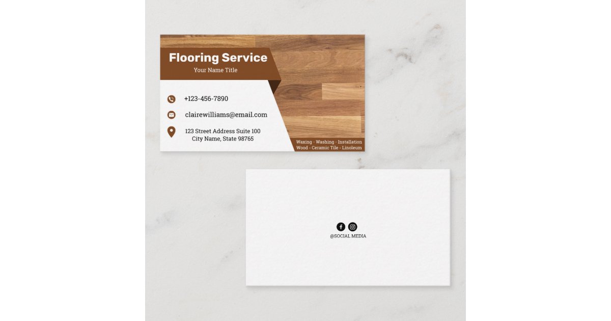 Simple Flooring & Tiling Business Cards | Zazzle