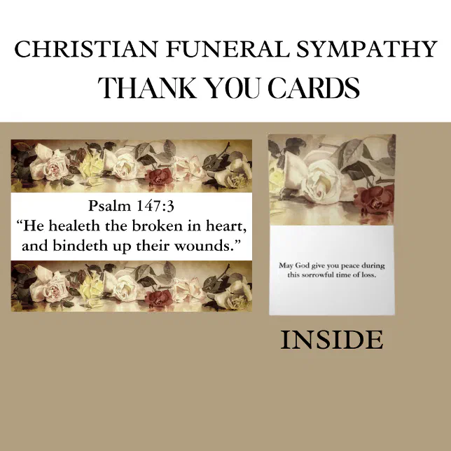 Simple Floral Bible Verse Sympathy Card | Zazzle