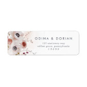 Simple Floral Return Address Label | Zazzle