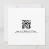 Simple Floral Save The Date QR Code Wedding Invitation | Zazzle