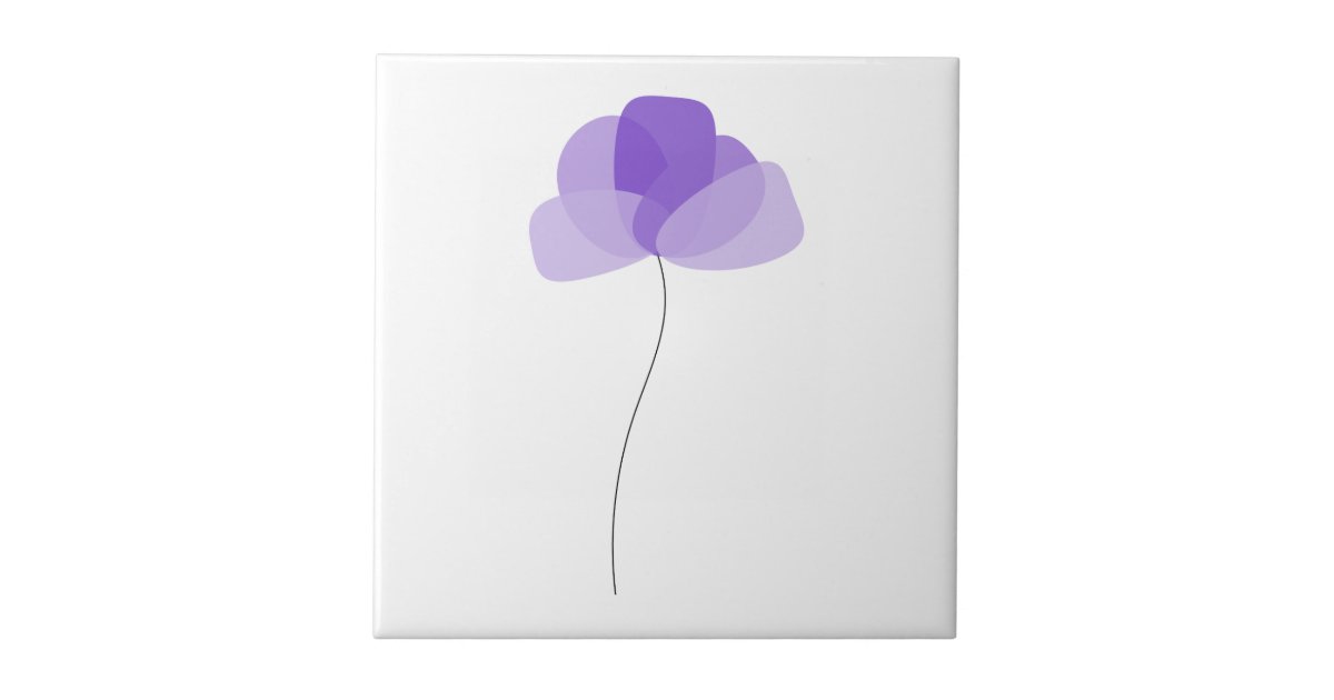 Simple Flower Ceramic Tile | Zazzle