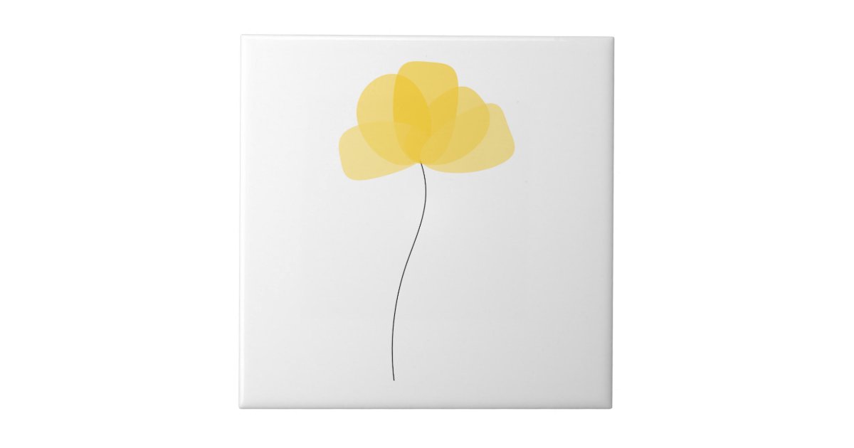 Simple Flower Ceramic Tile | Zazzle