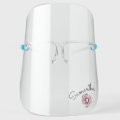 Simple Flower Girly Personalized Face Shield | Zazzle
