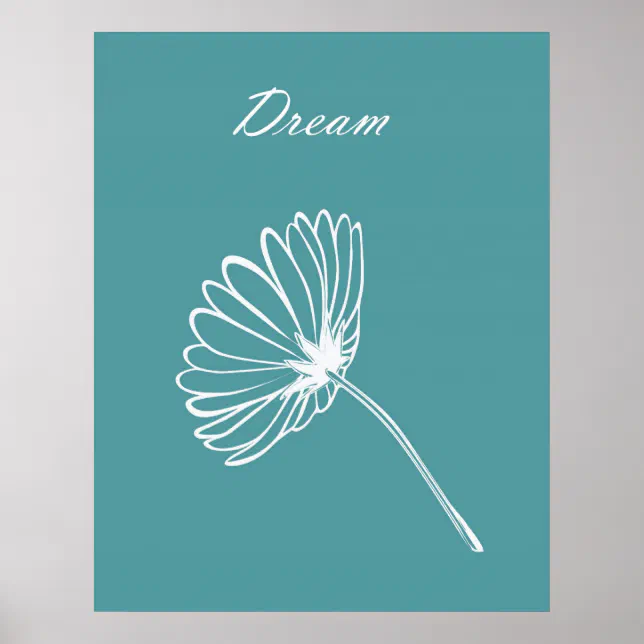 Simple Flower Poster | Zazzle
