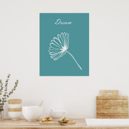 Simple Flower Poster | Zazzle