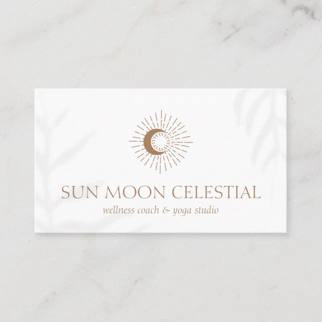 Simple Flower Shade Energy Healing Sun Business Card | Zazzle