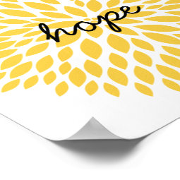 Simple Flowers Hope Poster | Zazzle