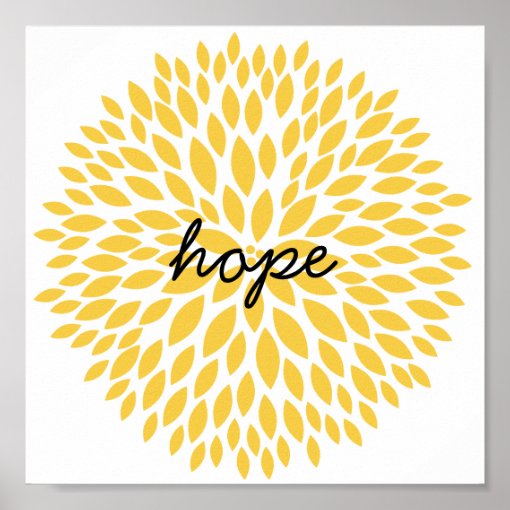 Simple Flowers Hope Poster | Zazzle