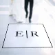 Simple Formal Elegant Monogram Wedding Floor Decals | Zazzle